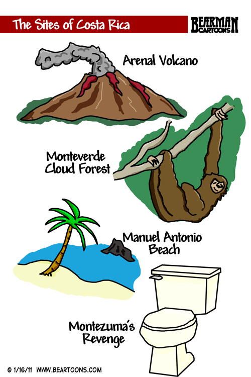 Things to know when visiting Costa Rica - Bearman Cartoons
