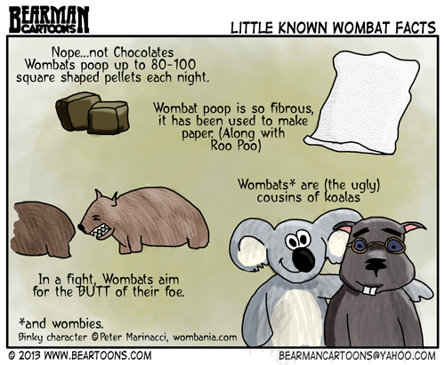 Wombat Facts - Bearman Cartoons